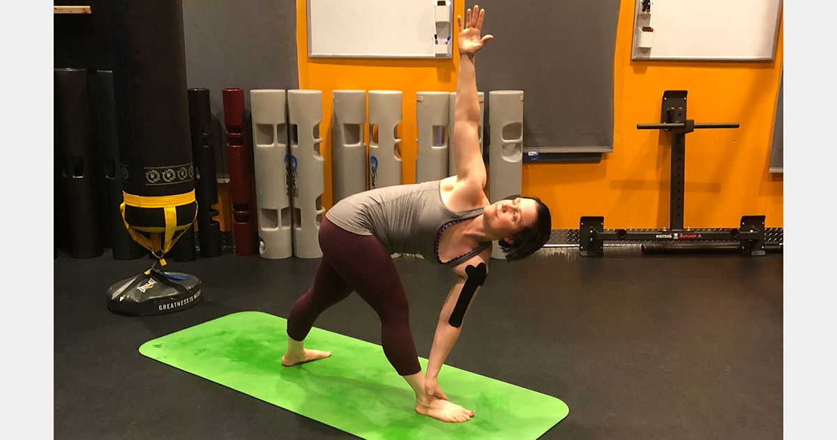 Revolved Triangle Pose - Parivrtta Trikonasana - CrossFit Sand & Steel