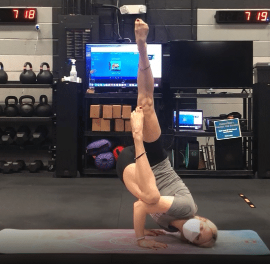 Fallen Angel Yoga Pose "Devaduuta Panna Asana" - CrossFit Sand & Steel