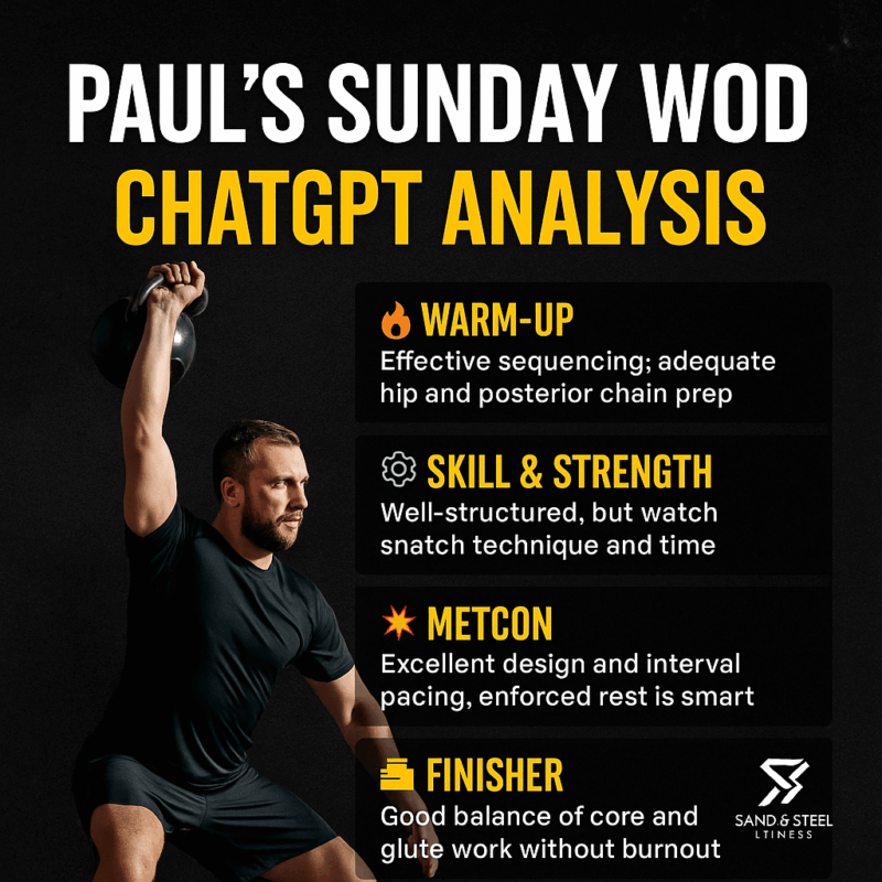 ChatGPT Analyzes Paul's Sunday WOD - CrossFit Sand & Steel
